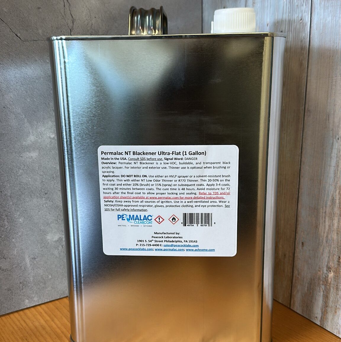 Permalac NT Blackener Ultra-Flat (1 Gallon) - Permalac.com